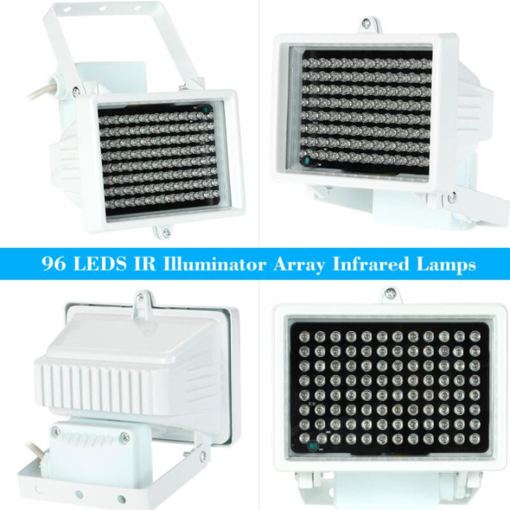 12v Infrared light projector 96 LED 60m illuminator night vision ...