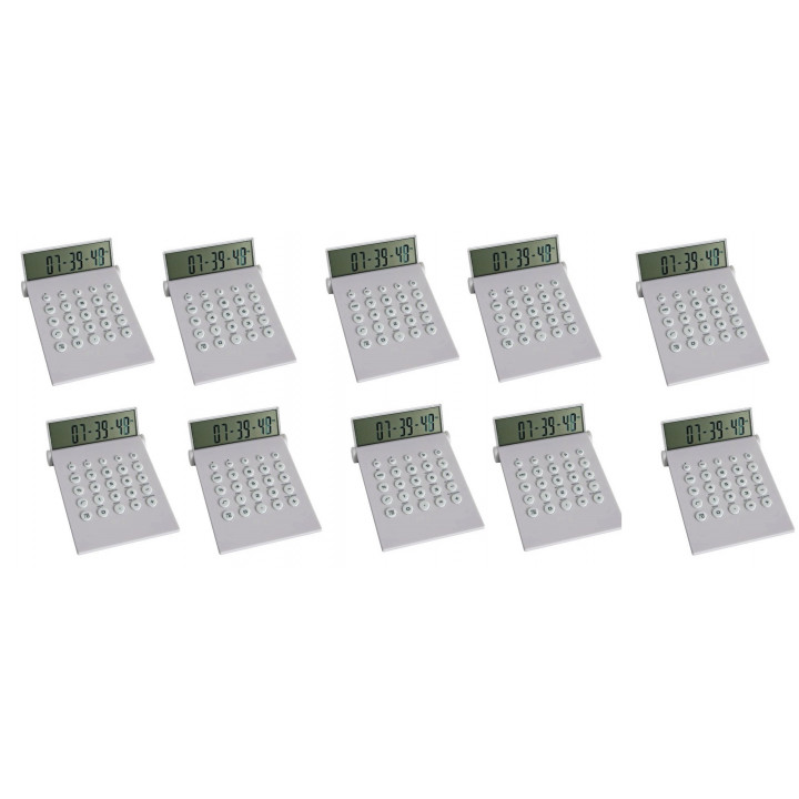 Desktop calculator with world time clock