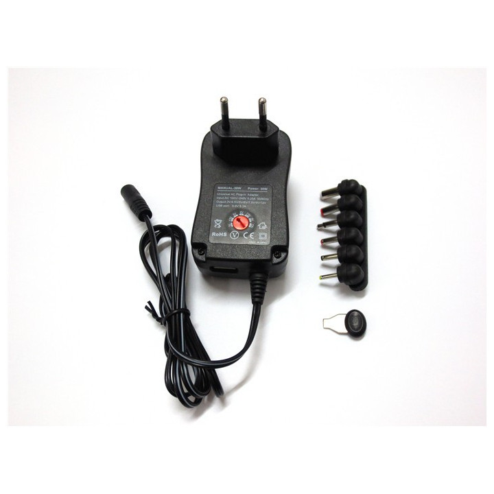 30W Multi Voltage Power Adapter 3v 4.5v 5v 6v 7.5v 9v 12v Power Supply ...