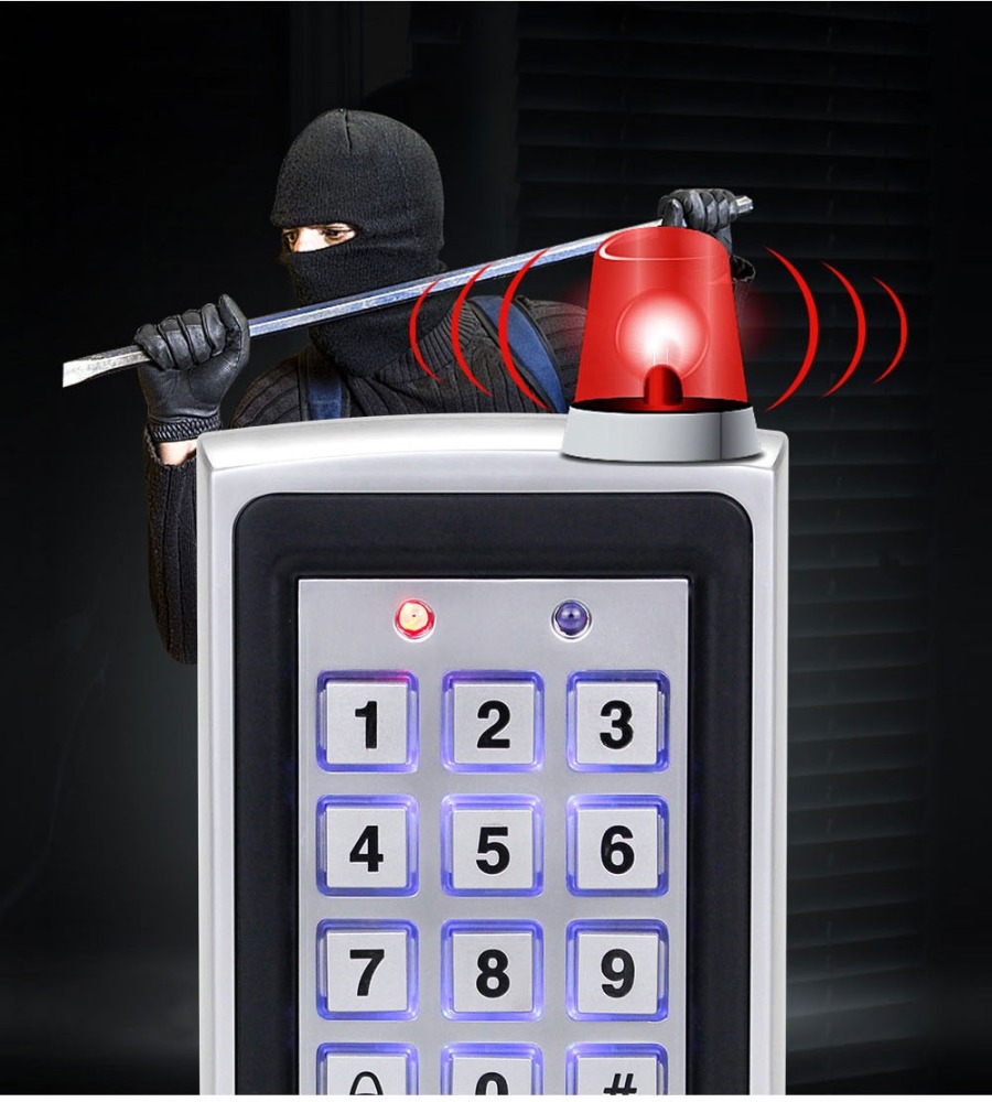 Waterproof Metal Rfid Access Control Keypad With 1000 Users 125KHz Card ...