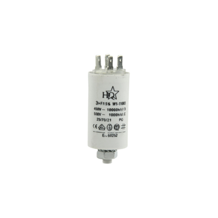 Capacitor 3 mf micro farad 400v 450v 500v 50 60hz universal motor start ...