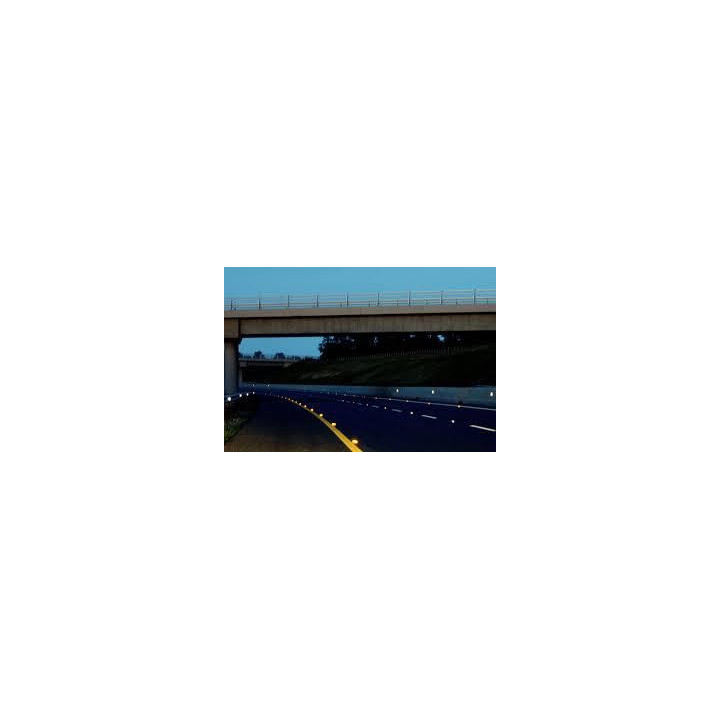 Plot routier bleu a coller balisage eclairage solaire 6 led route ...