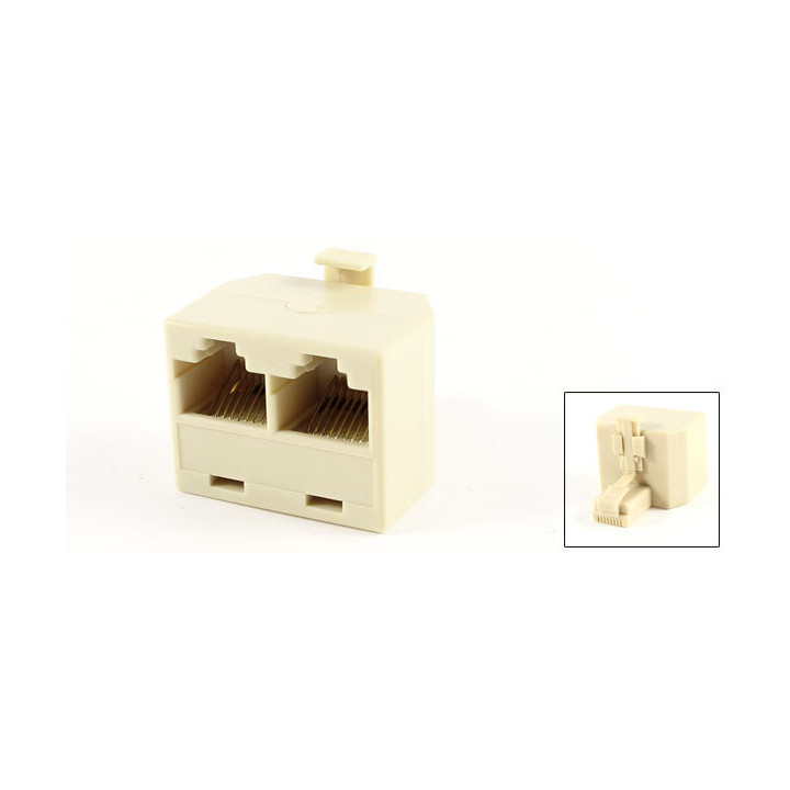 Rj45 splitter 1 2 ethernet network connecter 8p8c RJ45 Male Adapter 2 x ...