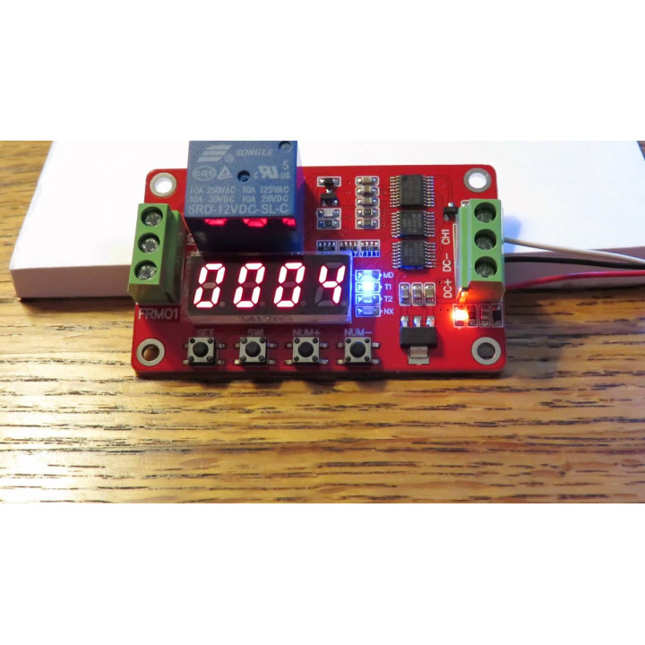 Relais temporisé retardateur 12v programmable 1 seconde a 270 h timer
