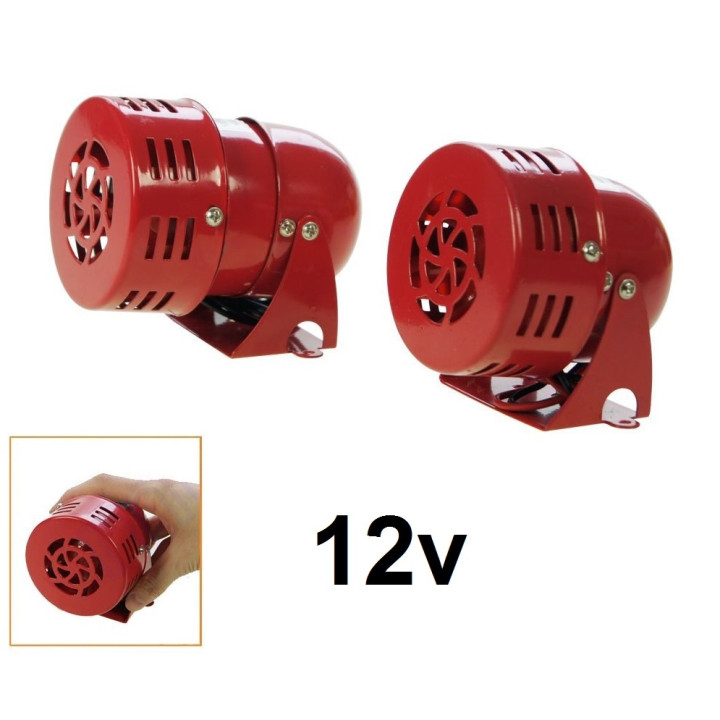 Electromechanic turbine siren 110db red turbine siren, 12vdc 0.7a 500m ...