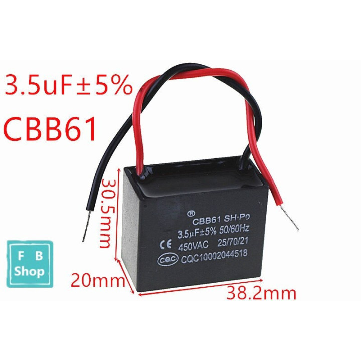 CBB61 450V 3.5UF air conditioning blower fan start capacitor ...